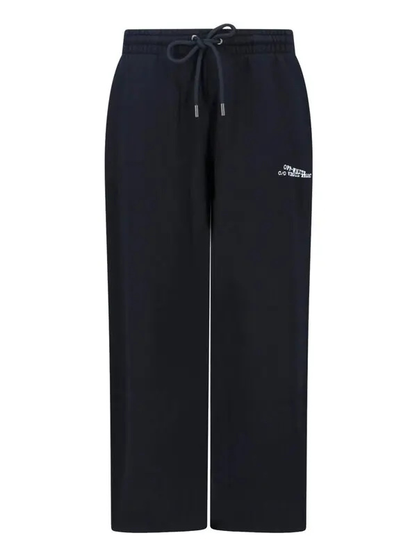 Off-White Wide-leg Sweatpants With Logo Detail - Black