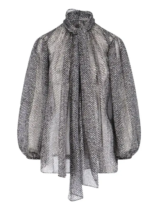 Dolce & Gabbana Silk Print Shirt - Black