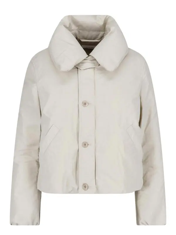 LEMAIRE Linen-cotton Duck Down Puffer Jacket - White