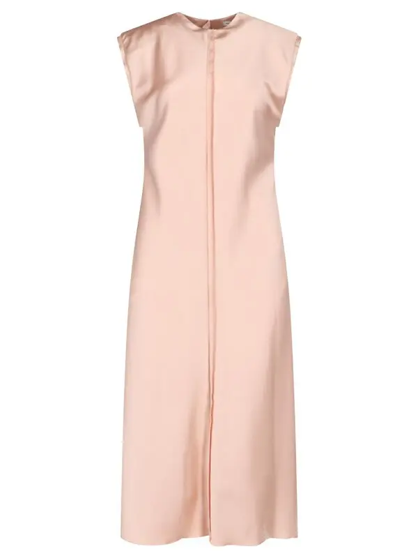 AMI Paris Satin-feel Mini Dress With Soft Lining - Pink