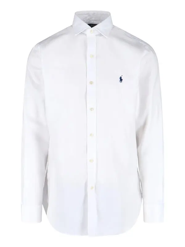 Polo Ralph Lauren Long-sleeve Button-up Dress Shirt - White