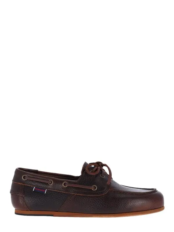 SEBAGO Classic Leather Lace-up Flat Shoes - Brown