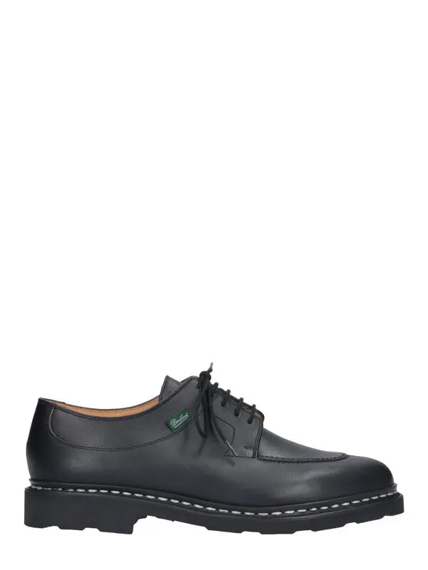 Paraboot Calf Leather Flat Shoes - Black