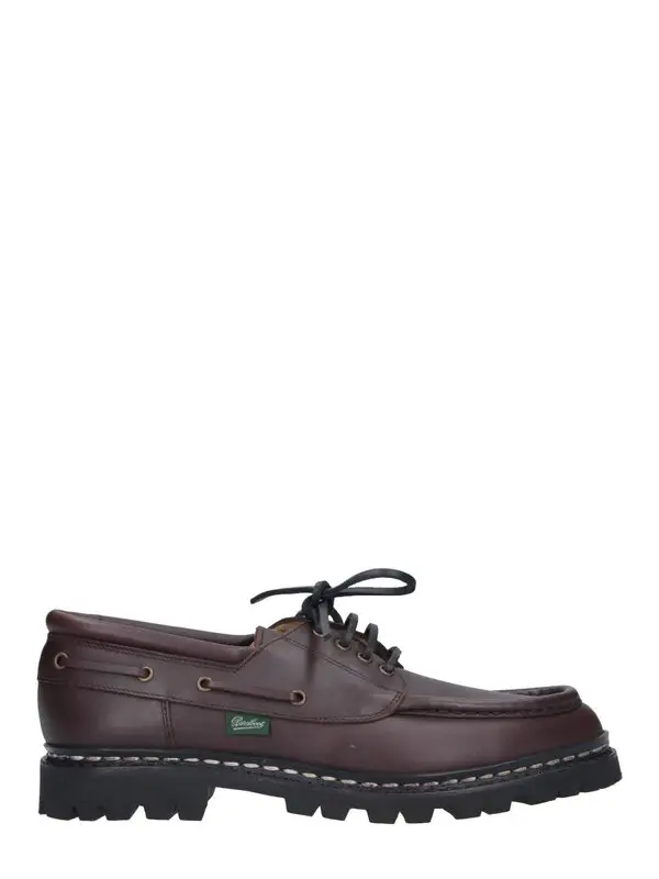 Paraboot Calf Leather Lace-up Lug Sole Shoes - Brown