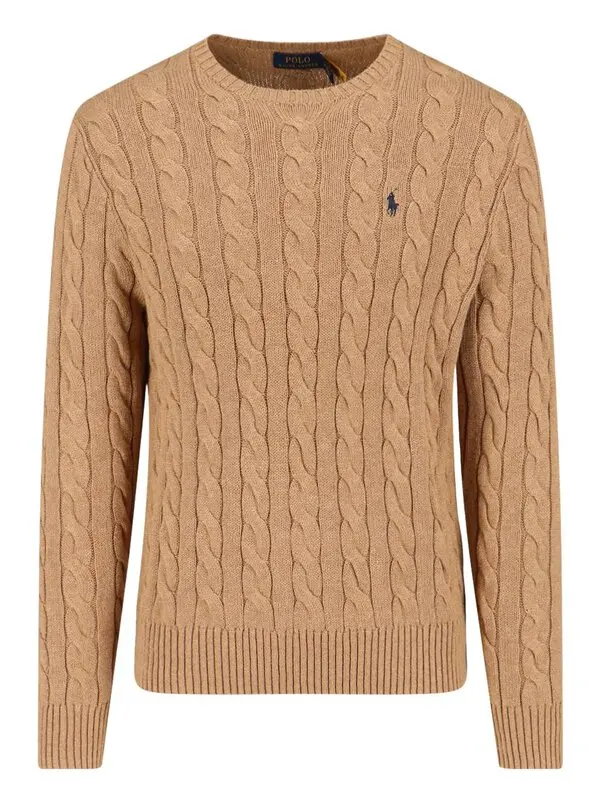Polo Ralph Lauren Zip-up Hooded Sweater In 100% Cotton - Brown