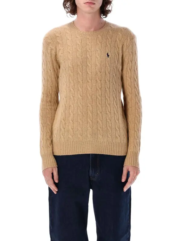 Polo Ralph Lauren Cable-knit Crewneck Sweater - Marrone