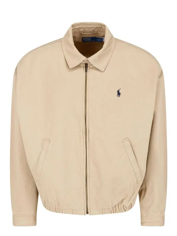 Polo Ralph Lauren Zip Front Harrington Jacket - Beige