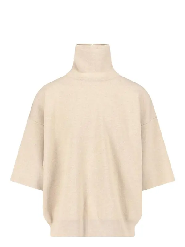 Fear Of God Virgin Wool High Neck Pullover - Beige