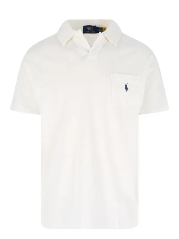 Polo Ralph Lauren Cotton-linen Polo Shirt - White