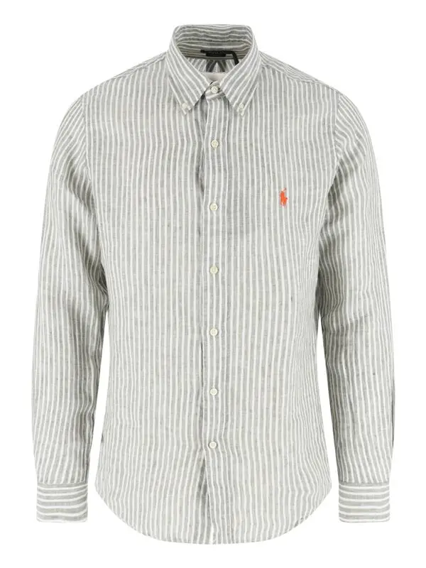 Polo Ralph Lauren 100% Linen Polo Shirt - Green