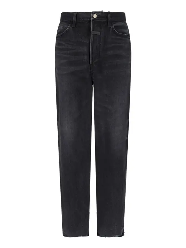 Fear Of God Relaxed Fit 100% Cotton Denim Jeans - Black