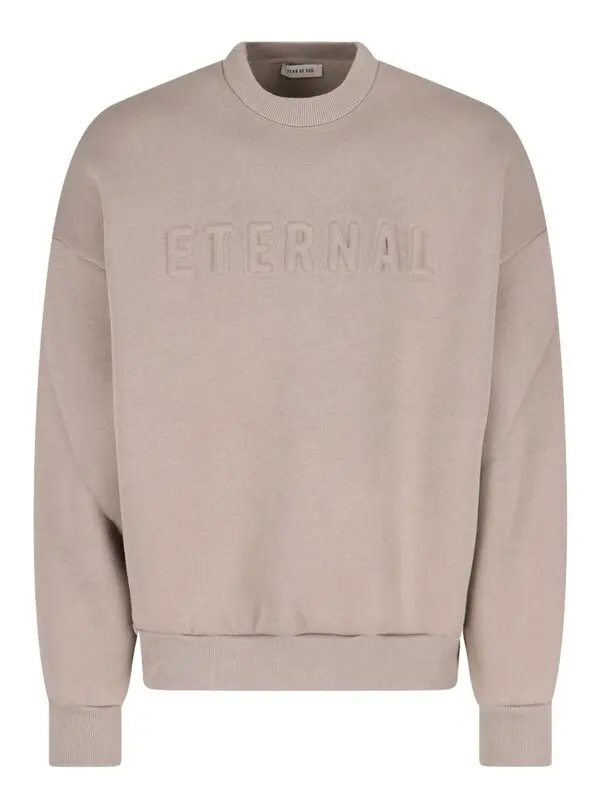 Fear Of God Rib-knit Cotton-blend Crewneck Pullover - Beige