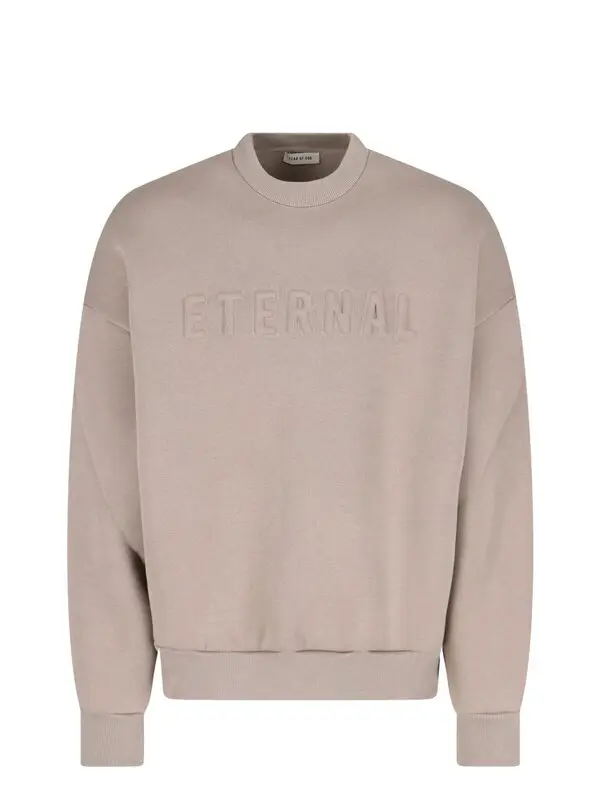 Fear Of God Rib-knit Cotton-blend Crewneck Pullover - Beige