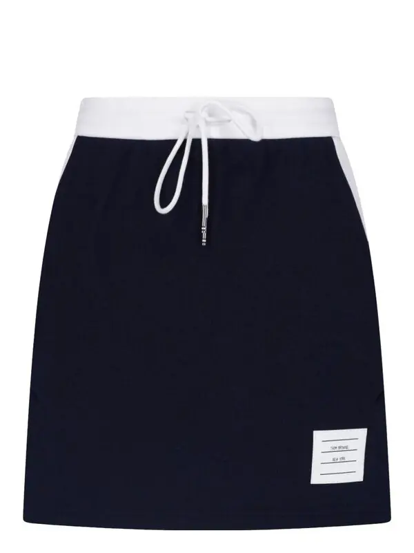 Thom Browne Drawstring Mini Skirt - Blue