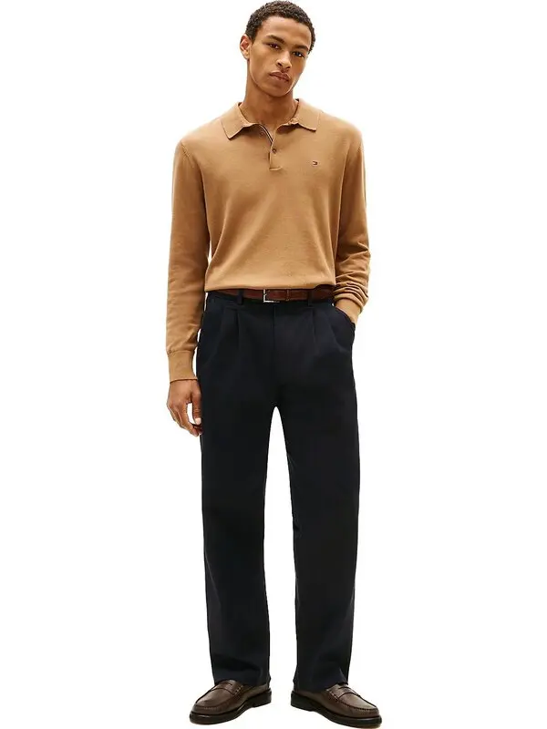 Tommy Hilfiger Relaxed Fit Pleated Trouser - Navy
