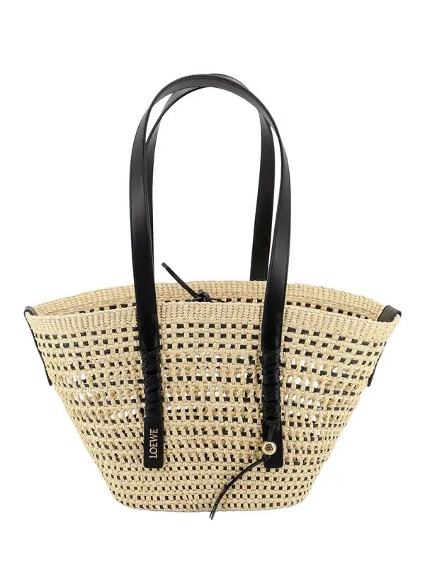 Loewe Raffia And Leather Shoulder Bag - Multicolor