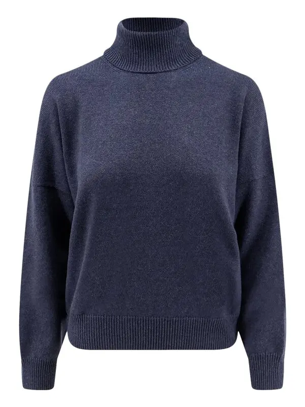 Brunello Cucinelli Cashmere Turtleneck With Monili Detail - Multicolor