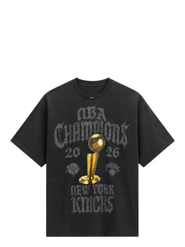 Nike 2025/26 Nba Championship New York Knicks T-shirt - Black