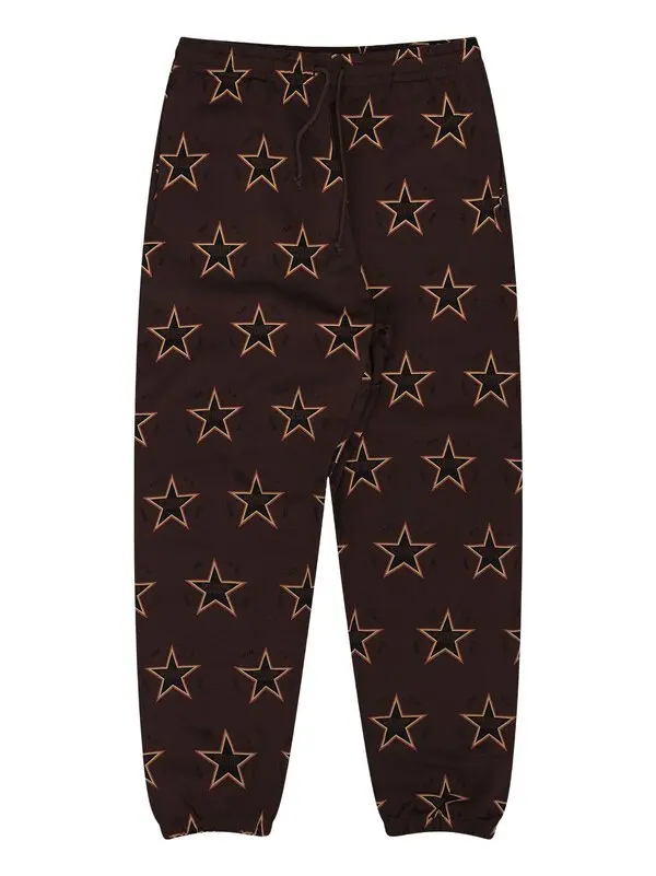 DENIM TEARS Every Tear Is A Star" All Over Printed Sweatpants - Brown