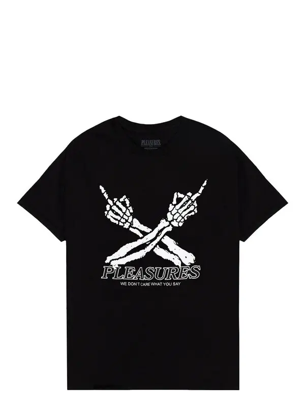 PLEASURES Don't Care T-shirt - Black