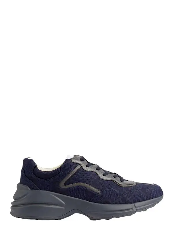 Gucci Macro Gg Canvas Sneakers - Blue