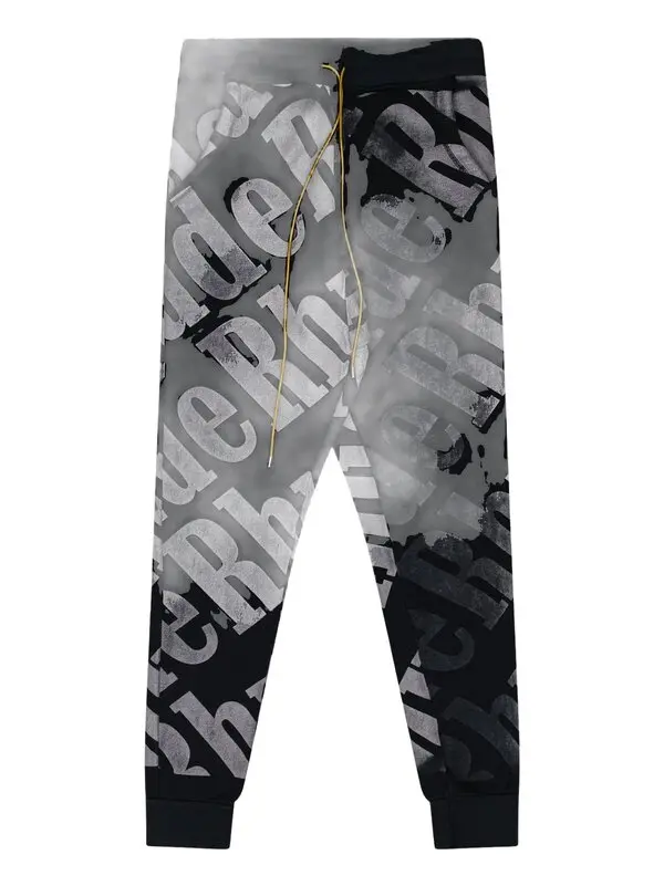 Rhude All-over Logo Sweatpants - Black