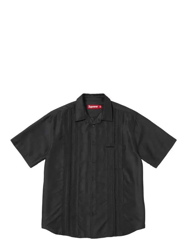 Supreme Pintuck Short-sleeve Shirt - Black