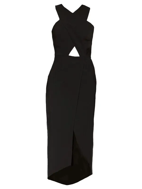 MIRIMALIST Revolve Midi Dress - Black