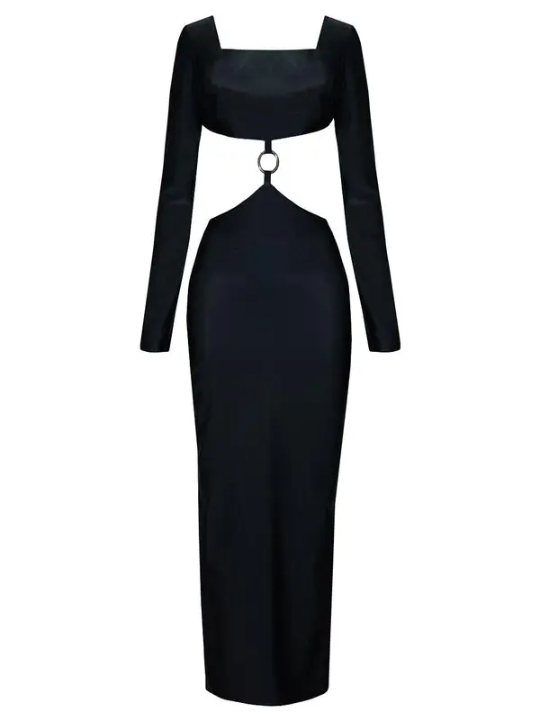 VESTIAIRE D'UN OISEAU LIBRE Lycra Cut-out Dress - Black