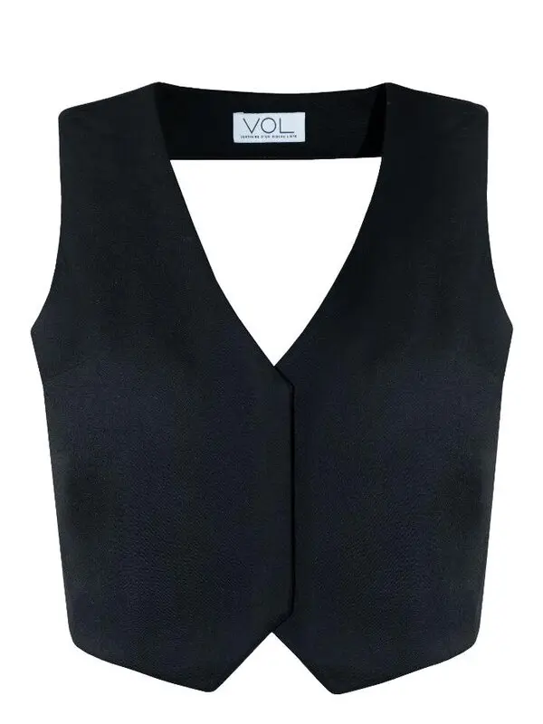 VESTIAIRE D'UN OISEAU LIBRE Open-back Vest - Black