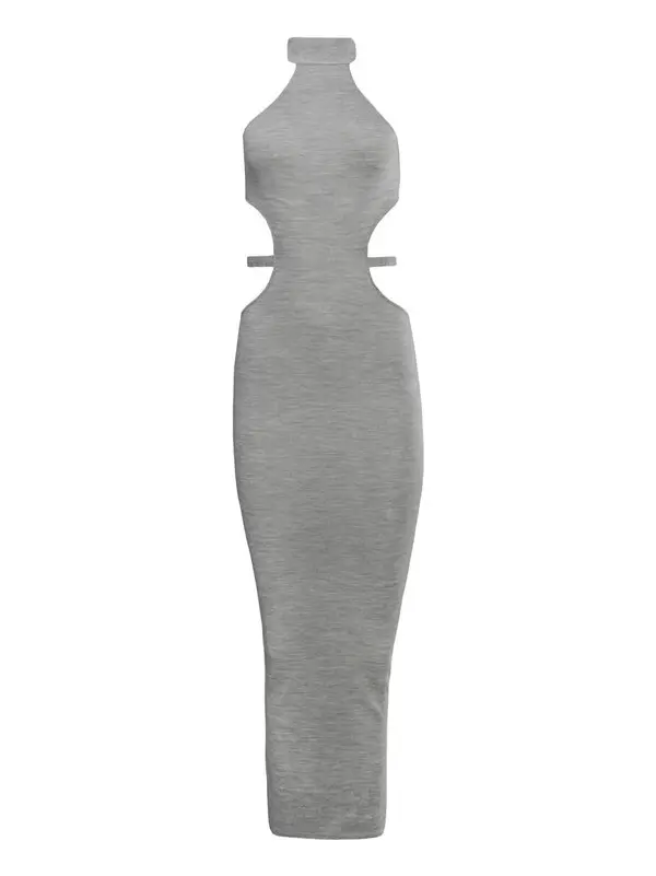 VESTIAIRE D'UN OISEAU LIBRE Jersey Cut Out Dress - Grey