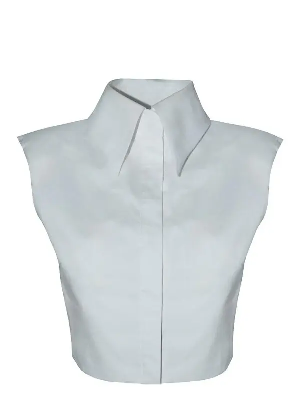 VESTIAIRE D'UN OISEAU LIBRE Open-back Cropped Shirt - White