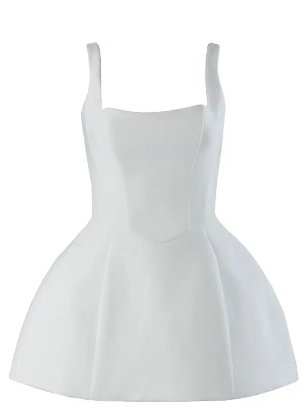 VESTIAIRE D'UN OISEAU LIBRE Structured Cashmere Dress - White