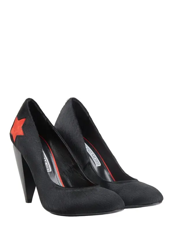 ROSAMUND MUIR LONDON Red / Black India Black Calf Hair With Red Star Heels - Red/black