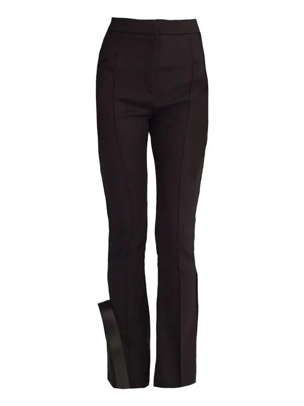 MIRIMALIST Tux Flare Pants With 3d Band Detail - Black