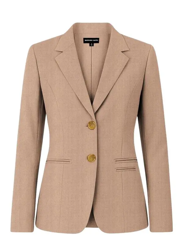 MADISON / SAVILE Neutrals The Estate Camel Pinstripe Blazer - Beige