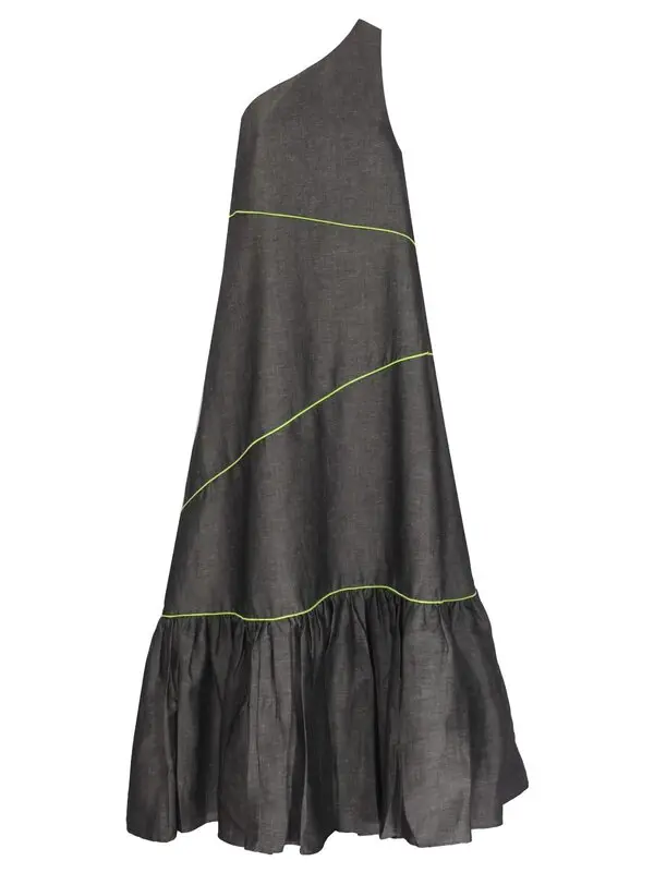 MIRIMALIST Janset Linen Maxi Dress - Grey