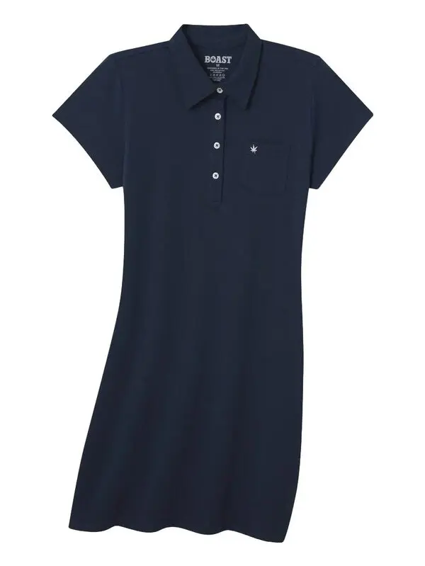 Boast Pima Cotton Club Polo Dress - Navy