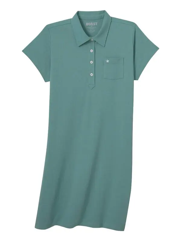 Boast Pima Cotton Club Polo Dress - Seafoam