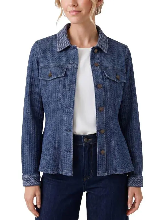 LIVERPOOL Fit & Flare Denim Trucker Jacket - Blue Doris