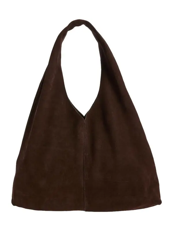 Mango Joel Suede Shoulder Bag - Chocolate