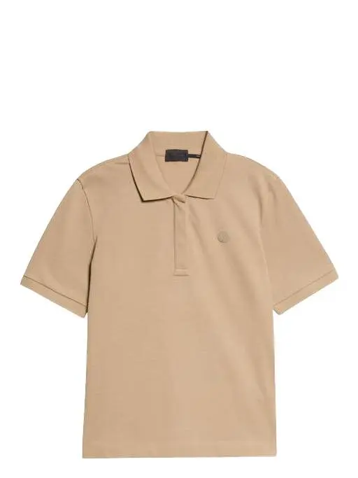 Moncler Logo Patch Polo - Beige