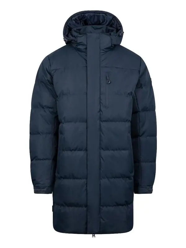TRESPASS Padded Quilted Jacket With Hood - Navy