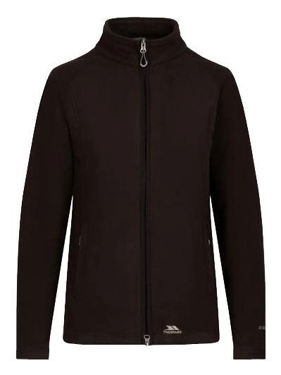 TRESPASS Renato At100 Fleece Jacket With Stand Collar And Zip Closure - Black