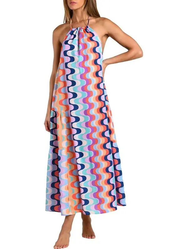 SUNSHINE 79 Untamed Tropics Halter Maxi Dress - Multi