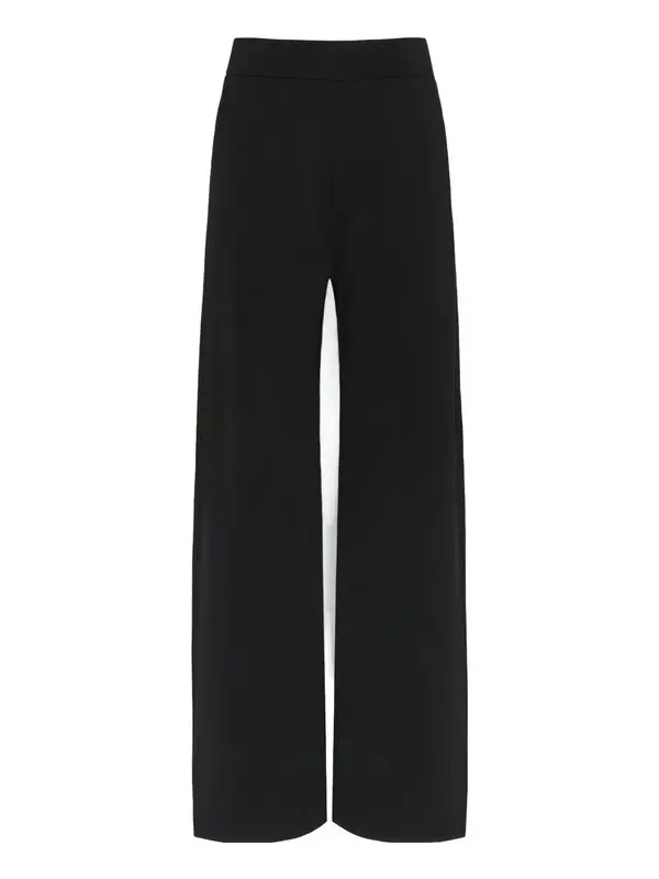 Max Mara Viscose Crepe Trousers - Black