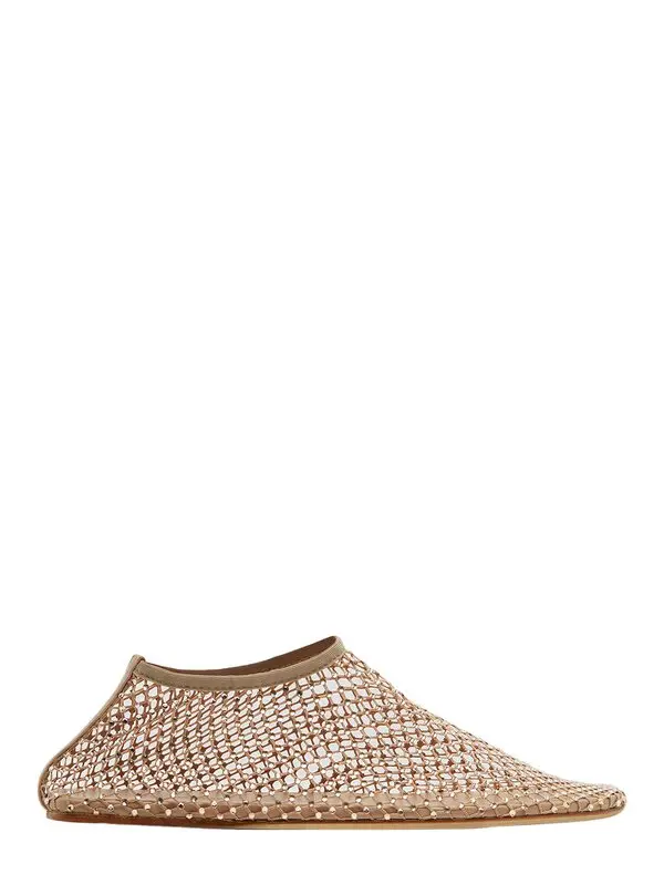 Christopher Esber Minette Embellished Mesh Ballerina Flats - Brown