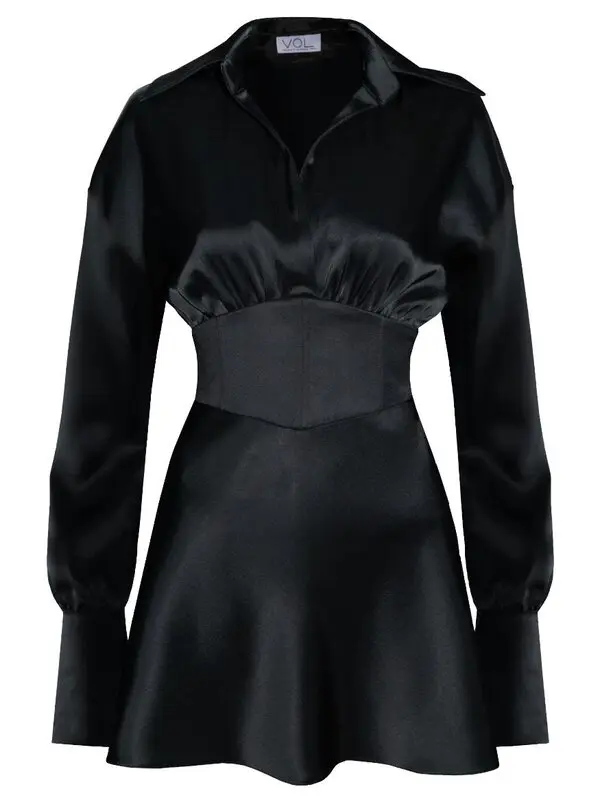 VESTIAIRE D'UN OISEAU LIBRE V-corset Mini Dress - Black