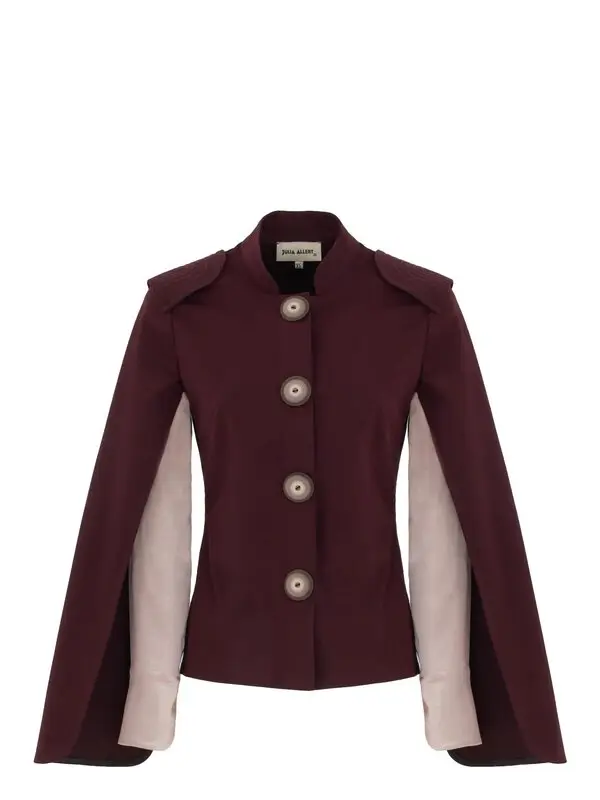 JULIA ALLERT Structured Cape Blazer - Red