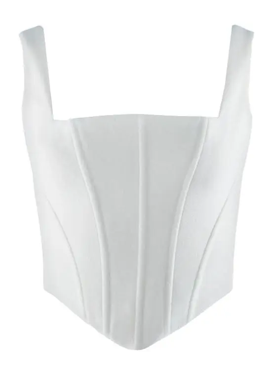 VESTIAIRE D'UN OISEAU LIBRE Cashmere Corset - White